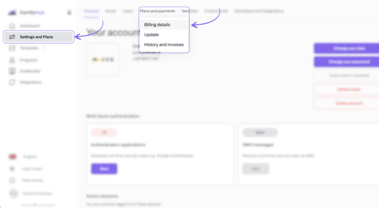 How to Change Billing Details? - CertifyHub